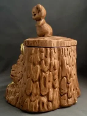 Twin Winton | Accents | Vintage 963 Twin Winton Bear Gnome Tree Stump ...